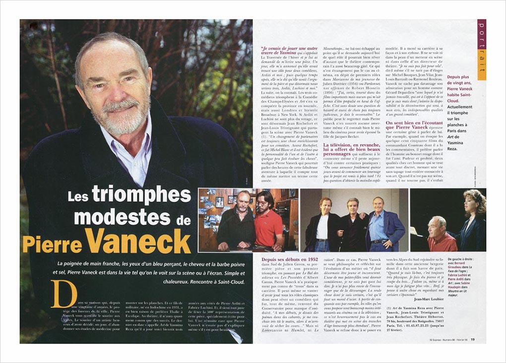 Les triomphes modestes de Pierre Vaneck – ARCHIPHOTOS