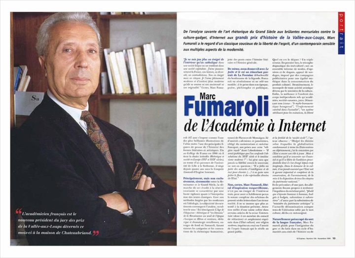 Marc Fumaroli de l’Académie à Internet – ARCHIPHOTOS